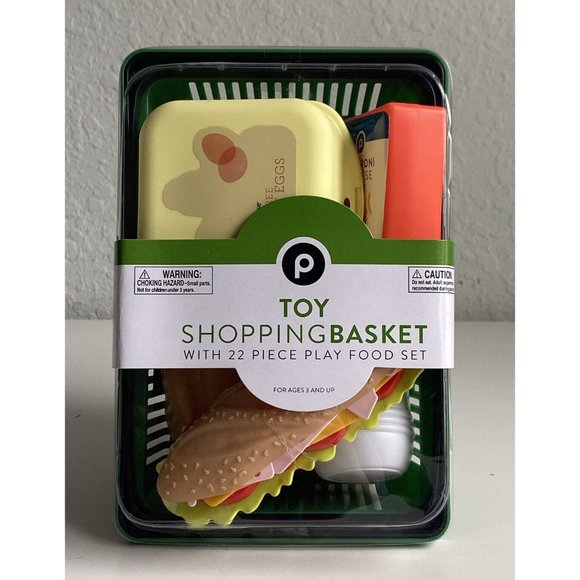 Publix | Toys | 22 Piece Publix Toy Shopping Basket With Play Food Set ...
